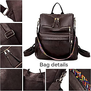 RUIVE Women Backpack Fashion Leather Backpack Purse For Women Large Designer Travel Ladies Business (Army Green, One Size)