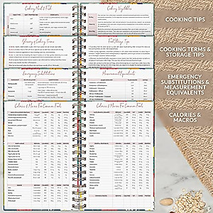 PLANBERRY Recipe Book – Blank Hardcover Cookbook to Write In Your Own Recipes – Empty Cook Book Journal to Fill In – Blank Family Recipe Notebook – 60 Recipes, 6.3”x8.4” (Fresh Multifruit)
