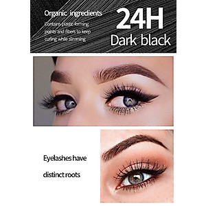4D Silk Fiber Eyelash Waterproof Mascara and Eyeliner Set Ultimate Black Volume and Length Lengthening Mascara Ultra Black Eyeliner