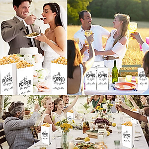 ANTING He Popped the Question Popcorn Bags Engagement Party Favors Popcorn Bags Wedding Bridal Shower Engaged Goody Snack Treat Bags Grease Resistant