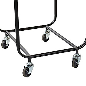 Deco 79 Metal Round Storage Cart with Wheels, 19" x 19" x 26", Black