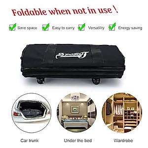 Expandable Rolling Wheeled Duffle Bag Spinner Suitcase Foldable Luggage Expandable (32''), Black