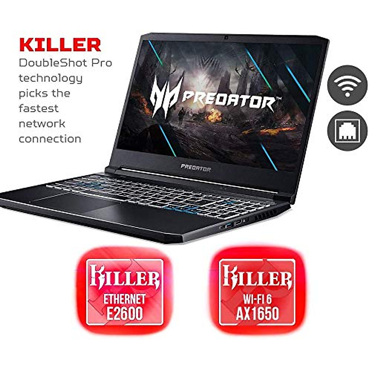 Acer Predator Helios 300 Gaming Laptop, i7-10750H, 15.6" FHD 144Hz IPS Display, WiFi 6, RGB Backlit Keyboard, HD Webcam, USB-C, HDMI, NVIDIA GeForce RTX 2060 6GB, Win 10 (32GB RAM | 1TB PCIe SSD)