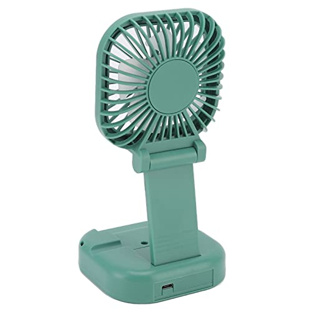 Small Desk Fan 3Speed Folding Wind Speed 270 Degree Rotation Strong Wind Portable Folding Fan for Bedroom Green