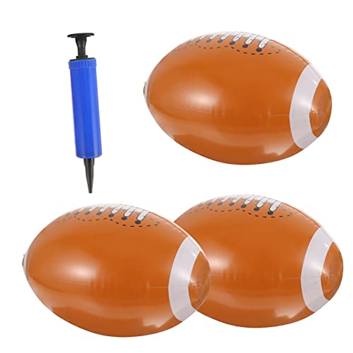 CLISPEED 3 Sets Inflatable Beach Ball Giant Inflatable Ball Summer Decorations for Outside Beach Toy Inflatable Water Balls Football Toys for Kids Inflatable Rugby Toys Ball Toy for Kids
