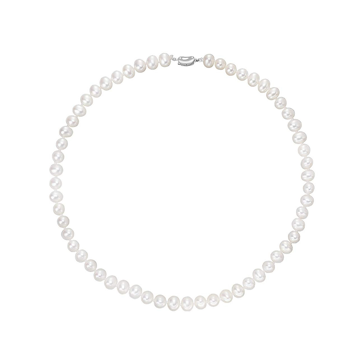 VIKI LYNN Pearl Necklace 8-9mm AAA Freshwater Cultured Pearl 925 Sterling Silver Jewelry for Women 20 Inch