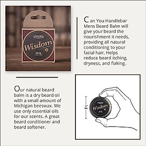 Can You Handlebar Beard Balm for Men, Dry Oil Beard Wax, Natural Beard Care Conditioner Moisturizer Softener Grooming Products, Woodsy and Citrus Scent, 2 oz Stainless Steel Tin
