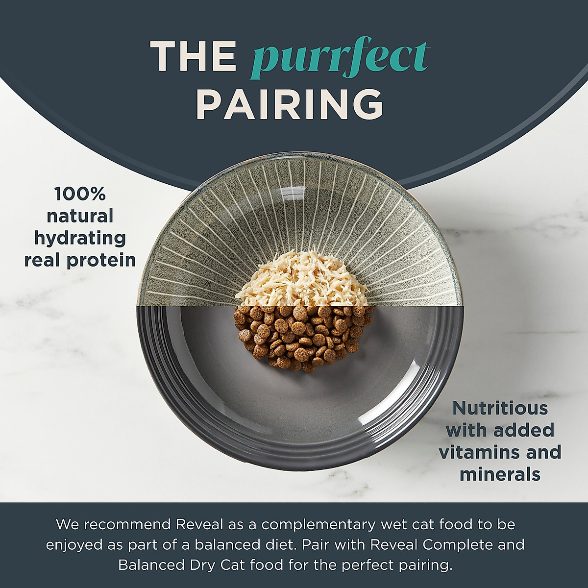 Reveal Natural Wet Cat Food, 12 Count, Grain Free, Limited Ingredient Canned Food for Cats, Fish and Chicken Variety in Broth, 2.47 oz Cans