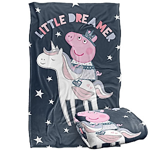 LOGOVISION Peppa Pig Little Dreamer Kids Silky Touch Blanket, 36" x 58"