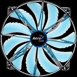 AeroCool Silent Master 200mm Blue LED Cooling Fan EN55642 For Desktop