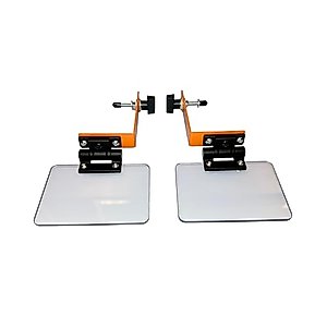 ATS Machine Safety Solutions Large Universal Bench Grinder Eye Shields and Eye Shield Mounting Assembly for 7-inch and Larger Power Bench Grinders, Sold as PAIR, Orange (UGS-2)