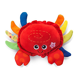 KiddoLab Musical Plush Crab Toy for 3+ Month Old Babies with Nursery Rhymes, Sounds and Sensor Button for Tummy Time and Early Development