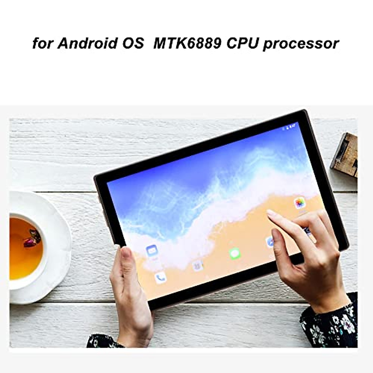 Gaming Tablet, 8800mAh 10.1 Inch Rechargeable Dual SIM Tablet for Business (Light Green)