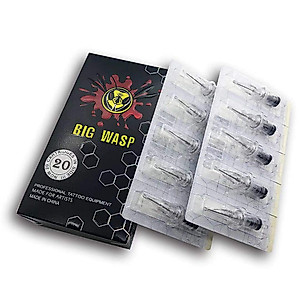 BIGWASP 4th Generation Premium Tattoo Needle Cartridges #10 Bugpin 3 Round Liner (3RL) 20Pcs