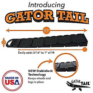 BBQ Butler Gator Tail - Leveling Shims for Grill - Plastic Wedges for Smokers, BBQs and Griddles - Cabinet Leveling Blocks- Hard Leveling Wedge - 2 Pack