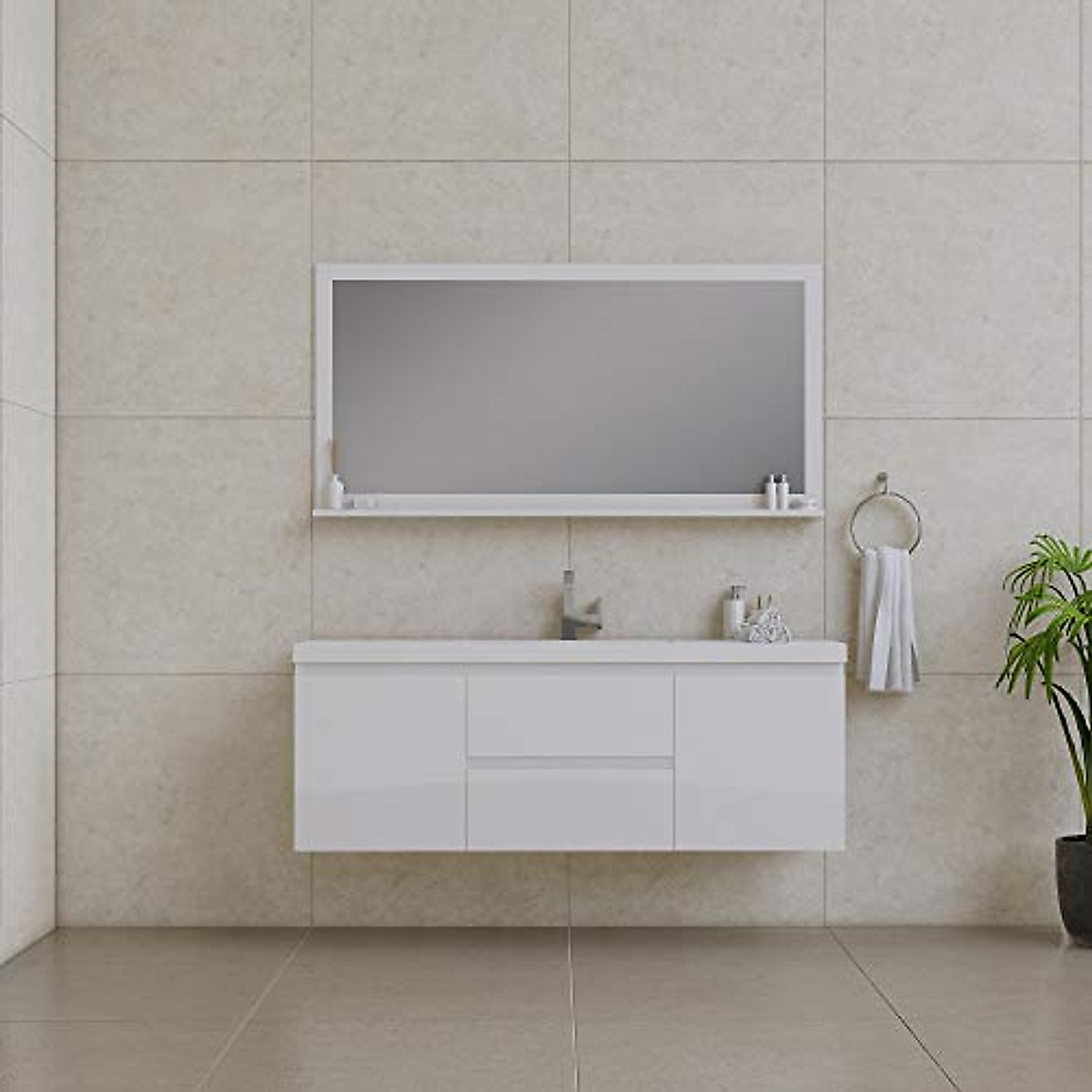 Alya Bath Paterno Bathroom Vanity, Rosewood