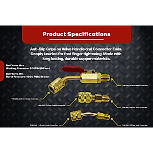 Lu-Hawk R410A Adapter Kit for Mini-Splits with Shut Off Valve.