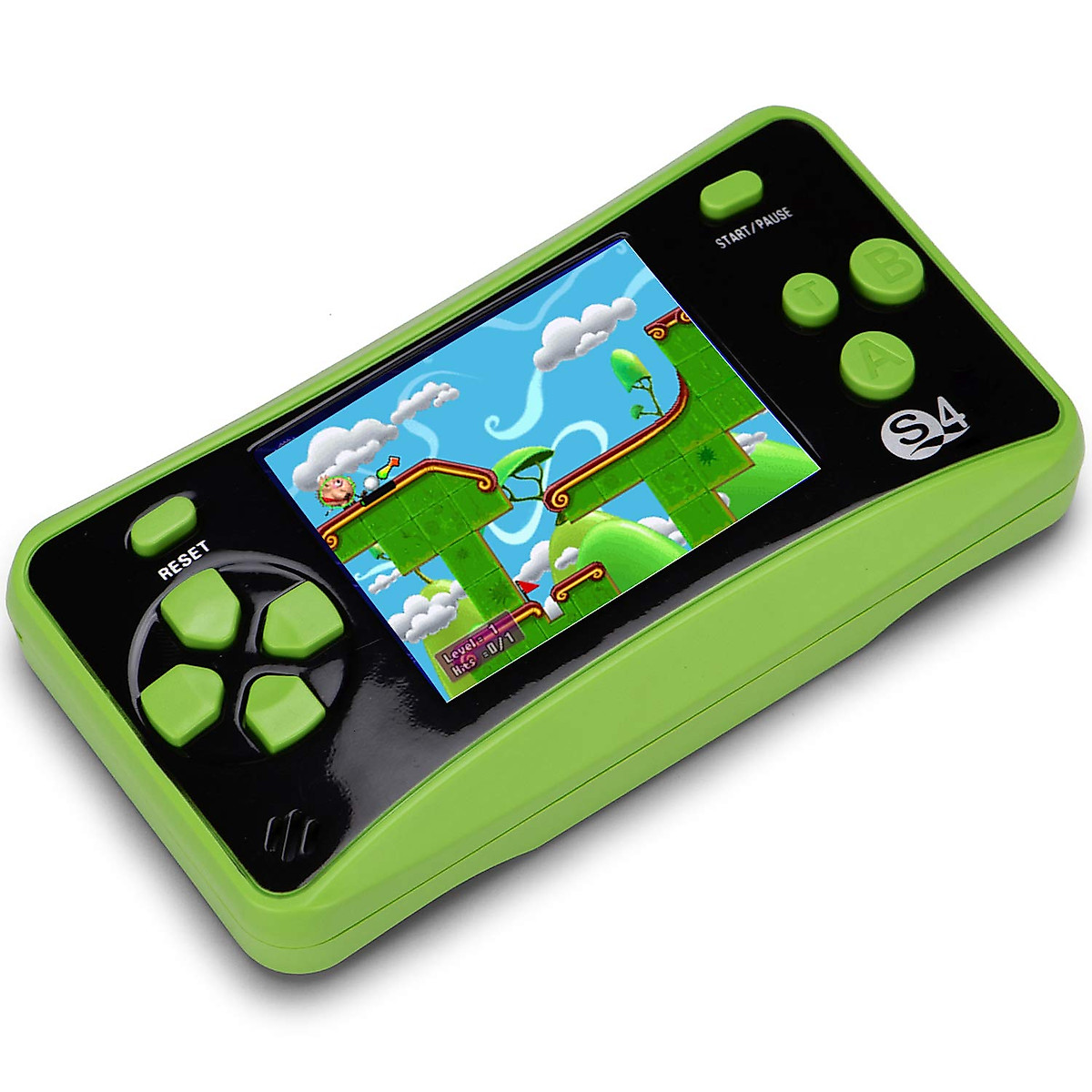 X-JJFUN QS-4 Handheld Game Player for Kids, Portable Arcade Entertainment Gaming System Retro FC Video Game Player 2.5" LCD Built-in 182 Classic Games, Best Birthday Gifts for Children Boys(Green)