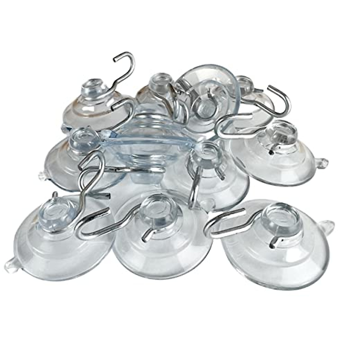 SCB-12 Pak Small 1 1/8-inch Pennsylvania Heavy Duty Suction Cup Hooks for Glass Windows. Signs Holiday Ornaments Suncatchers