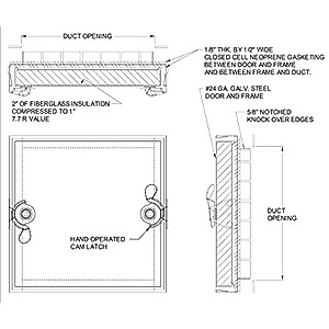 Acudor CD-5080 Duct Access Door 14 x 14