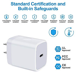 20W Super Fast Charger Type C Wall Plug Adapter Quick Charging Block Compatible Samsung Galaxy A14 5G/A54/A13/A23/A53/A03s/A34/S23/S22/S21FE/Z Fold,iPhone,PD 3.0 USB C Wall Charger Box for Pixel 7 Pro