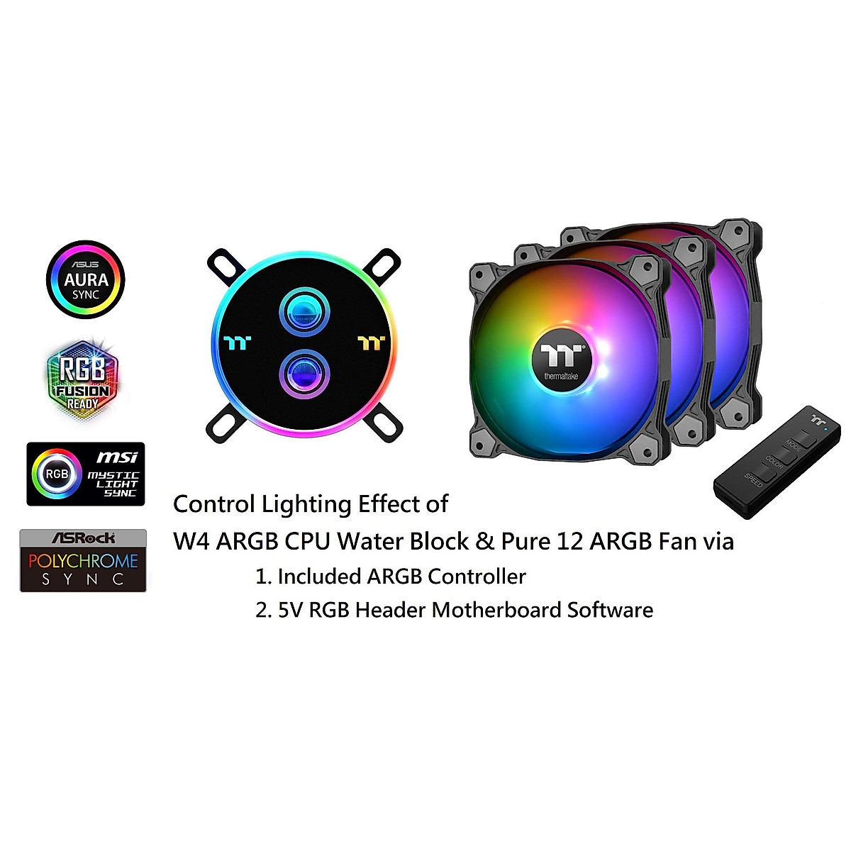 Thermaltake Pacific C360 Ddc Res/Pump 5V Motherboard Sync Copper Radiator Soft Tube Water Cooling Kit CL-W253-CU12SW-A