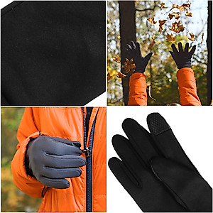 C9 Champion Kids' Machine Washable Lightweight Gloves, Touch Screen Friendly, Black, Boys' 8/16