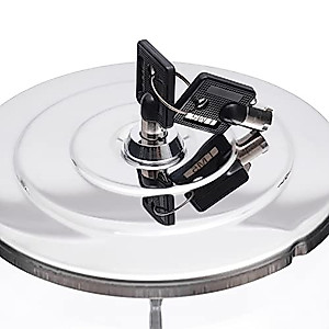 Gumball Machine Big Bubble Gumball Dispenser Machine 1.26in Ball Bulk Vending Machine w/key Classic Bubble Capsule Toys Candy Dispenser Vending Machine (White)