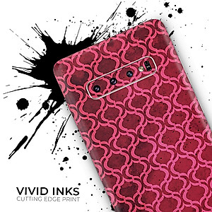 DesignSkinz Deep Fuschia Oval Pattern Protective Vinyl Decal Wrap Skin Cover Compatible with The Samsung Galaxy S20 (Screen Trim & Back Glass Skin)