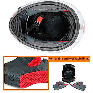 Girl Women Motorcycle Helmet Cat Ear Helmet DOT/ECE Certified Full Face Motorbike Helmet Four Season Flip-Up Helmets with Sun Visor for Street Bike Racing Motocross ATV,Black 1,XL