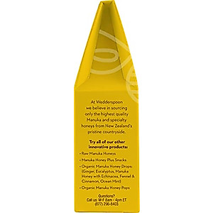 Wedderspoon Organic Manuka Honey Drops, Lemon & Bee Propolis, 20 Count (Pack of 1) | Genuine New Zealand Honey | Perfect Remedy For Dry Throats