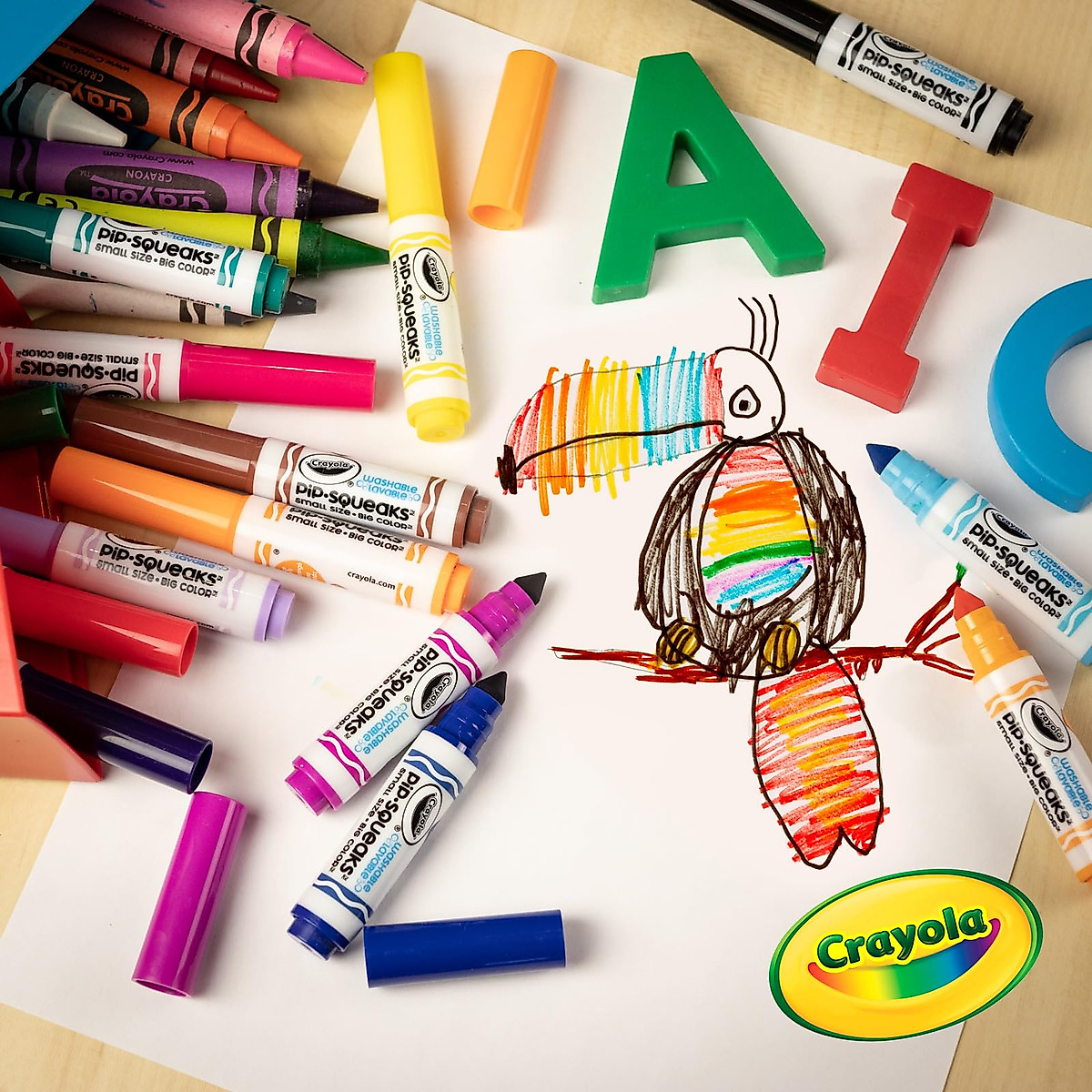 Crayola Pip Squeaks Marker Set, 50 Washable Markers, Gift for Kids