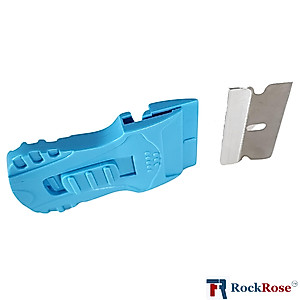 Mini Scraper Holder for 1" Razor Blade - Glass Cleaning and Glue Removal Tool with Comfort Grip Handle (Pack 3 Units)