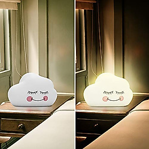 Night Light for Kids – LED Soft Light for Nursery Bed, AAA Battery Operated or Direct USB Charge – Lamp for Boy and Girl Children Bedroom, Perfect Toddler Gift Choice