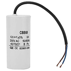 CBB60 Motor Capacitor,CBB60 Run Capacitor AC 250V 120uF 50/60Hz Run Round Capacitors for Air Conditioners Compressors Motors