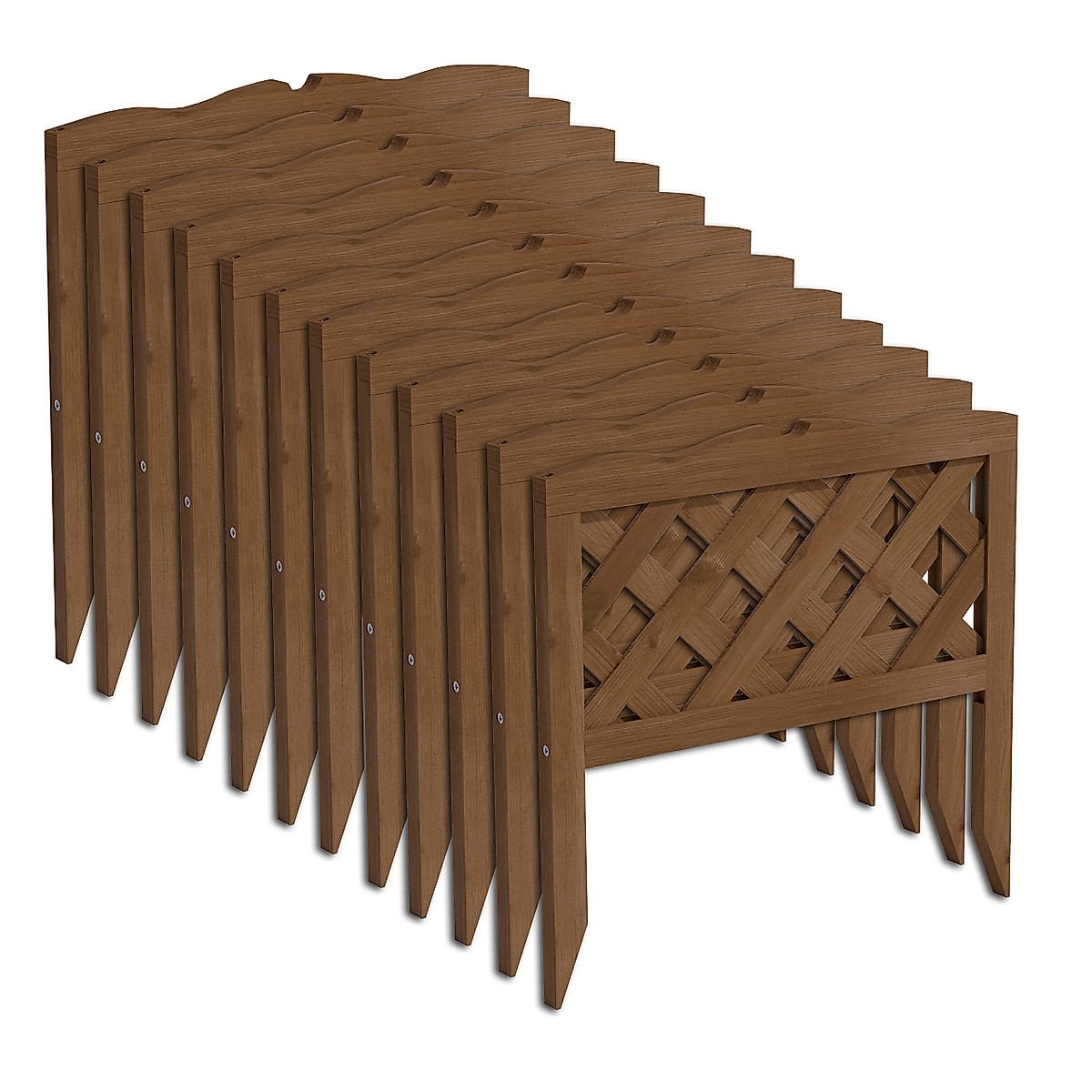 Greenes Fence Lattice Picket Border Fence 19.5 in. L x 19 in. H (12-Pack)