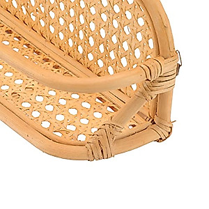 Aqur2020 Rattan Wall Shelf, Wall Mounted Floating Shelf Towel Rack Holder for Bedroom, Living Room, Bathroom, Kitchen, Office Decor