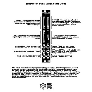 Synthrotek FOLD DIY Kit - Wavefolder/Ring Mod Eurorack Module