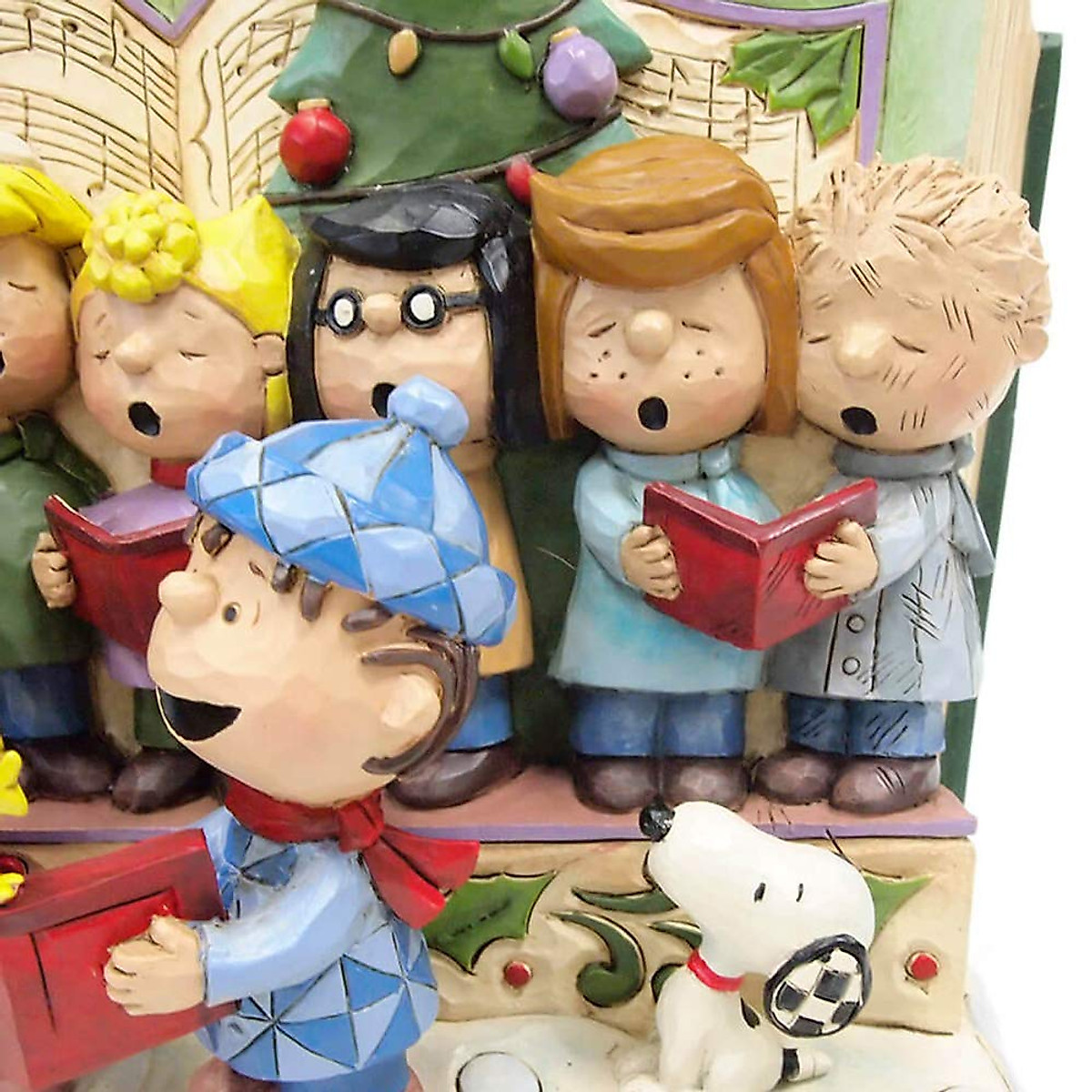 Enesco Jim Shore Peanuts Christmas Storybook Figurine 7.5" Multicolor