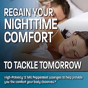 Bronson Melatonin 12mg Fast Dissolve Nighttime Sleep Aid Support & Relaxation Support, 360 Peppermint Vegetarian Lozenges