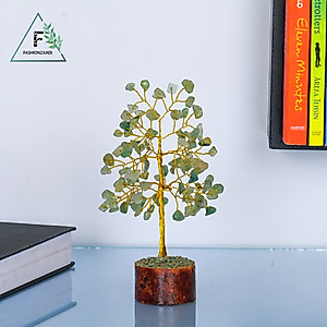 FASHIONZAADI Tree of Life Decor - Green Jade Crystal - Crystal Trees - Crystal Tree of Life - Bonsai Money Tree - Spiritual Gift - Easter Tree - Green Crystals - Chakras Stones - Home Decor