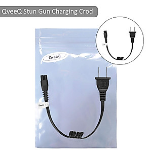 Stun Gun Charger Cord Compatible with VTS-T03, VTS-195; Police 305, Police 928-58, Avenger, Guard Dog Security, Jolt, Stun Master and Most Other Stun Guns （Expandable to 12inch）