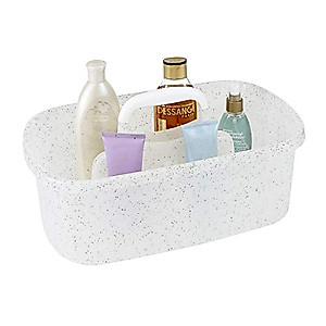 Simplify Bath Bliss Granite Look Shower Caddy in White