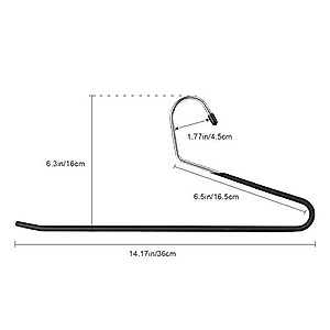 DOIOWN Pants Hangers 28 Pack Non Slip Slack Hangers Open Ended Trousers Hangers Space Saving Metal Jeans Hangers for Pants, Slacks, Towels