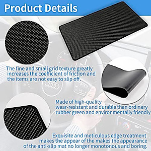 UYYE Car Dashboard Anti-Slip Rubber Pad, Universal Non-Slip Car Magic Dashboard Sticky Adhesive Mat, Car Interior Accessories, Non-Slip Mounting Pad 10.6" x 6.4"inch