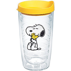 Tervis Peanuts Best Buddies Collection Snoopy Woodstock House Made in USA Double Walled Insulated Tumbler Travel Cup Keeps Drinks Cold & Hot, 16oz, Felt