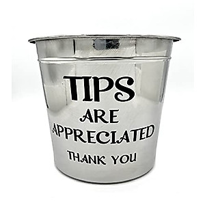 Tip Jar for Bartenders Money, Musicians Tip Jar for Money, Tip Jar for Restaurants, Tip Bucket for Money, Tip Cup for Coffee Shop