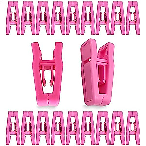 20Pcs Baby Hangers Clips - Hanger Clips for Kids Hangers Plastic with Clips - Pant Clips Pink Baby Clips - Slim Line Finger Clips for Crafts - Small Clothes Clips for Hangers with Clips Plastic