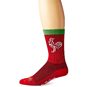 SockGuy Men's Crew Socks Sriracha Large/X-Large Red