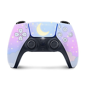 PS5 Clouds Skin for PlayStation 5 Console and 2 Controllers, Moon Skin Vinyl 3M Decal Stickers Full wrap Cover (Disk Edition)